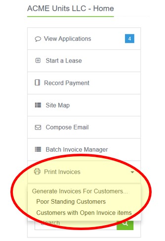 Creating Invoices for Upcoming Rent | Unit Trac